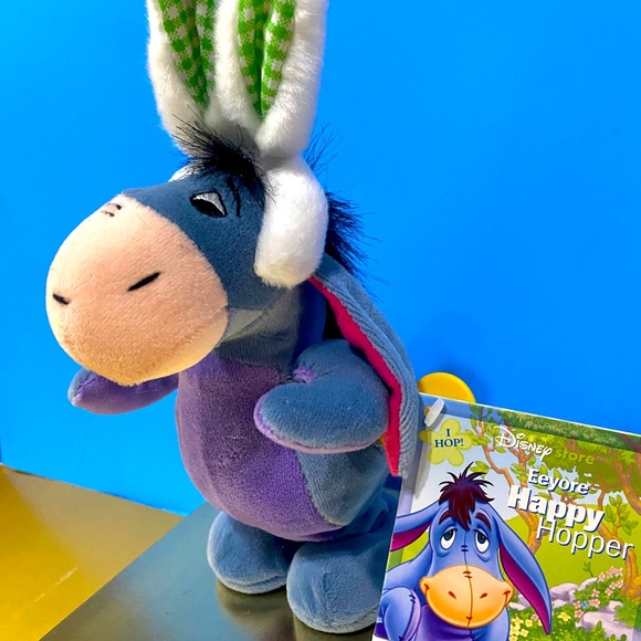 Disney | Toys | Disney Store Nwt Vtg 9s Eeyore Happy Hopper Wind Up ...